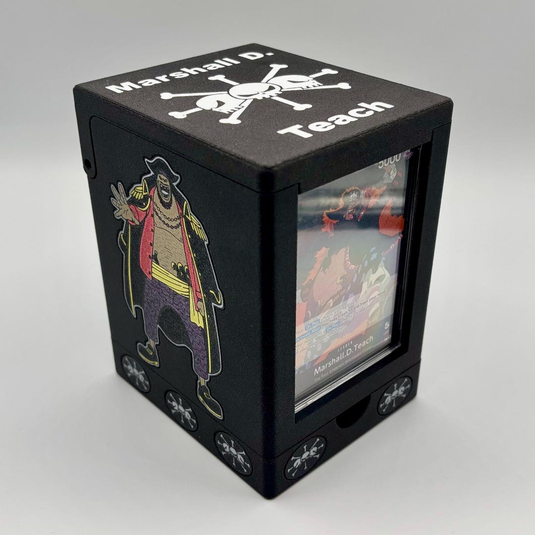 OPTCG Blackbeard One Piece TCG Deck Box | Leader Display, Magnetic ...