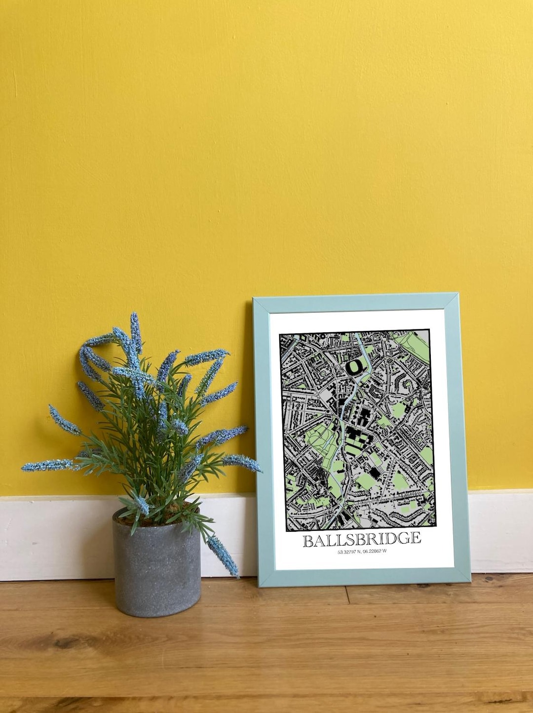 Ballsbridge, Dublin Printable Map A4 - Etsy