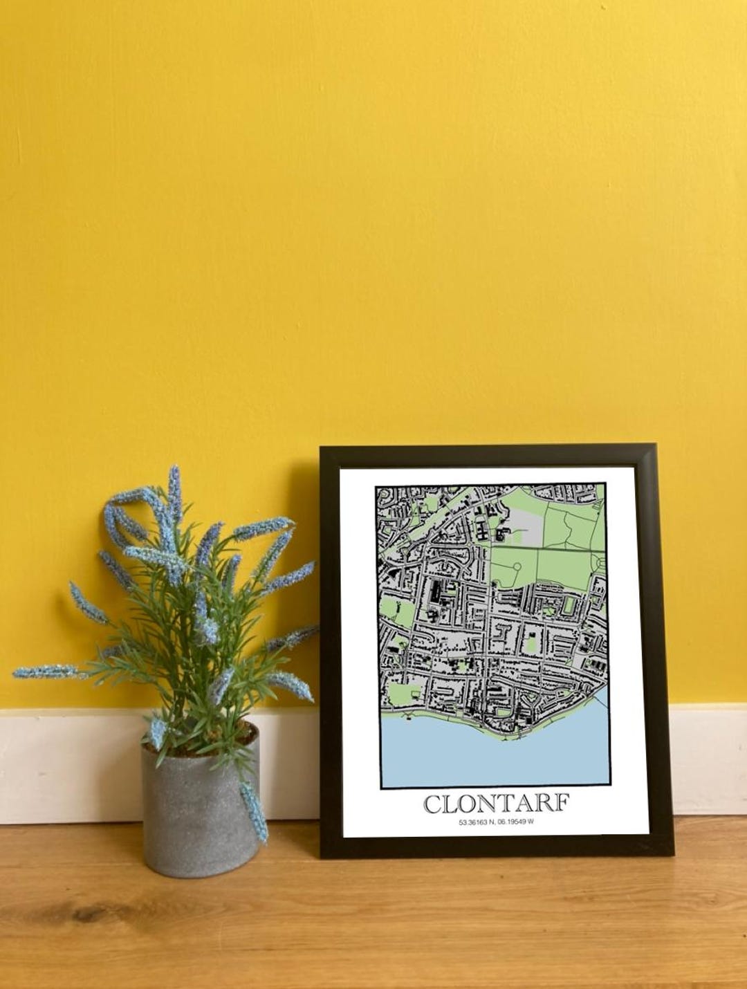 Clontarf, Dublin Printable Map A4 - Etsy