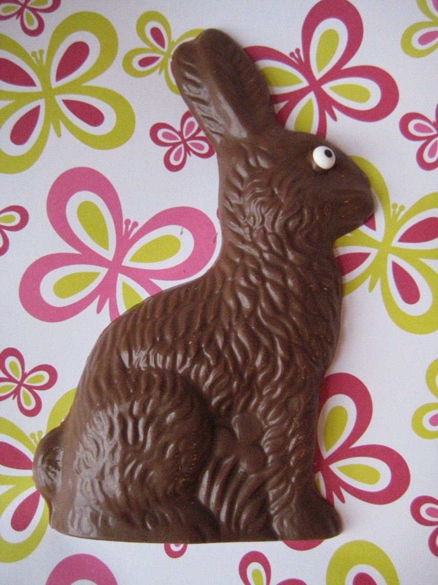 Solid Chocolate Easter Bunny - Etsy