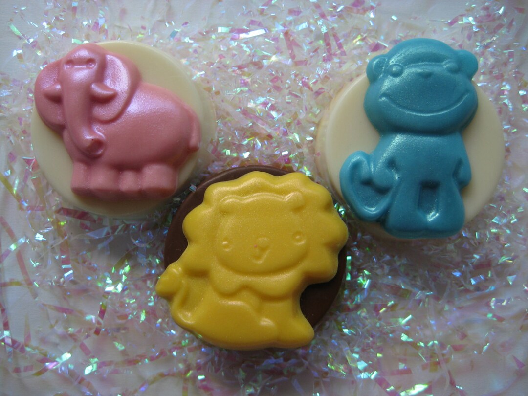 12-elephant, Monkey and Lion Chocolate Covered Oreos for Baby Shower ...