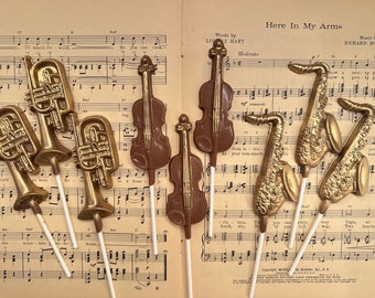 24 Chocolate Musical Instruments-cupcake Toppers - Etsy