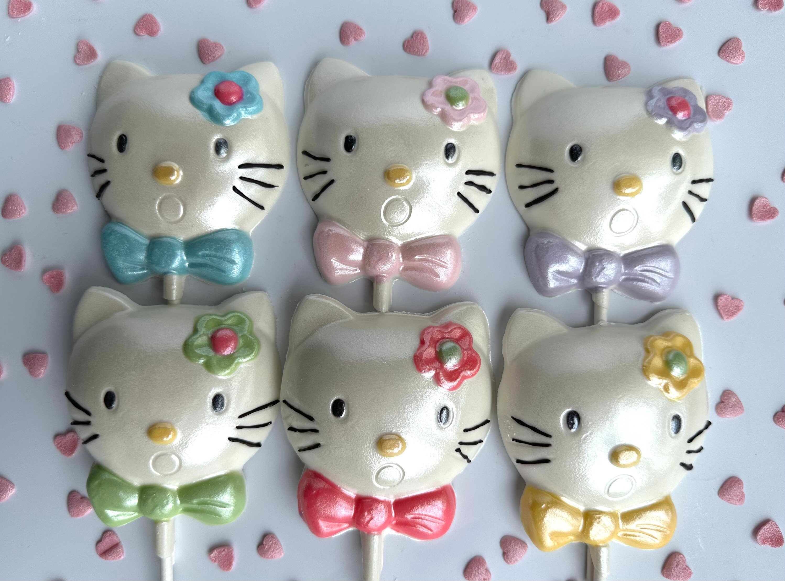 24-say Hello to My Sparkling Kitty Kat White Chocolate Lollipop Favors ...