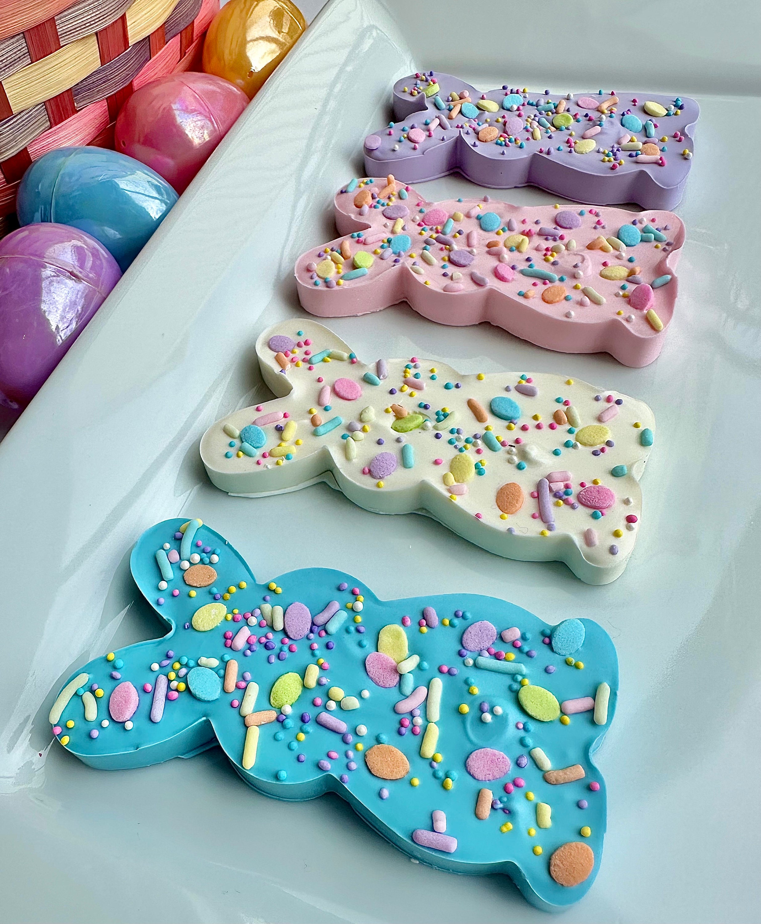 12-chocolate Sprinkled Bunnies for Easter/easter Basket Treats/party ...