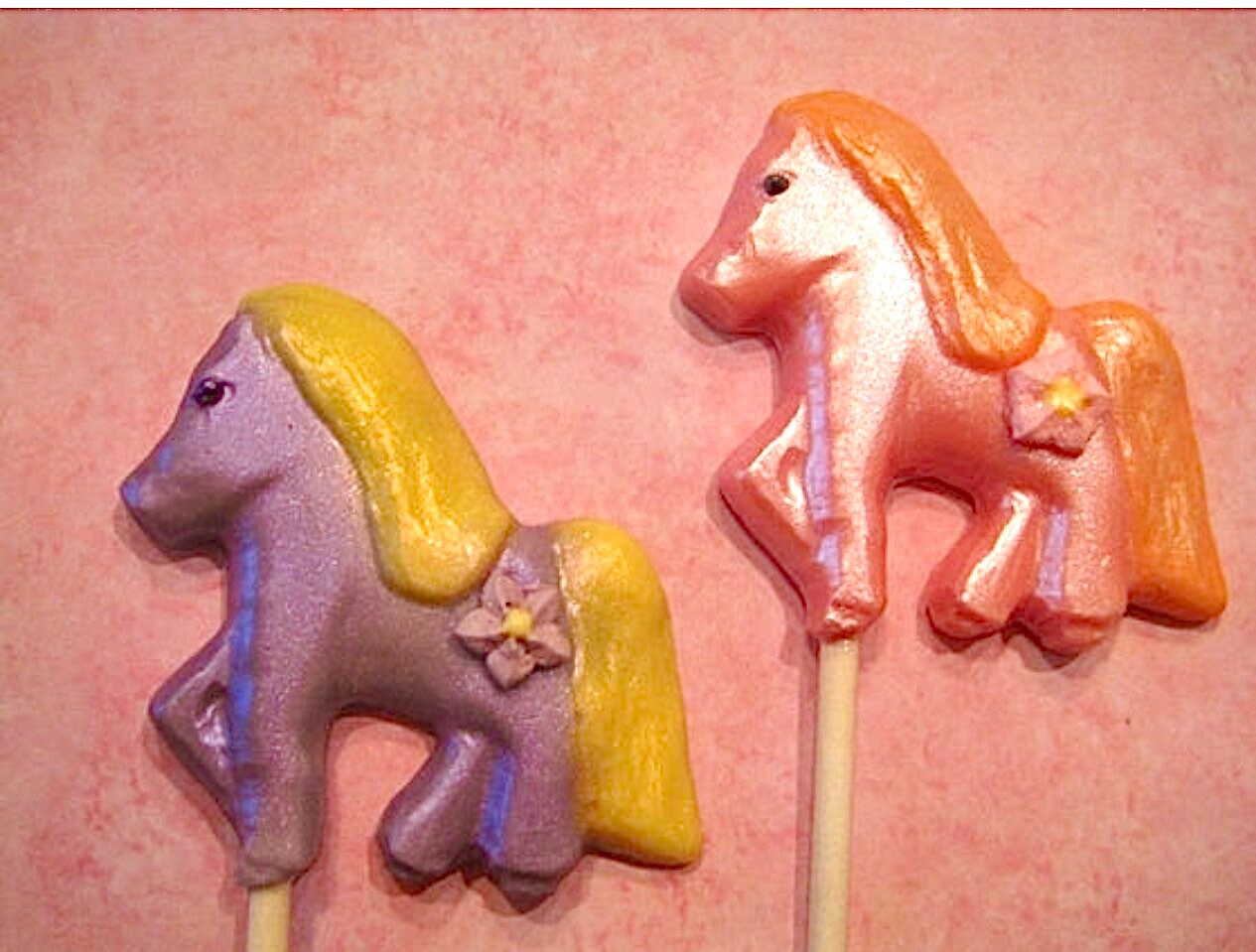 24 Shimmery Princess Pony White Chocolate Party Favor Lollipops - Etsy