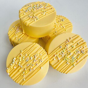 12-yellow Colored Chocolate Covered Oreos for Wedding/wedding Shower ...
