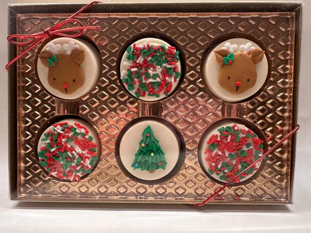 6 White Chocolate Covered Oreo Gift Set Fir Christmas Gift/teacher Gift ...