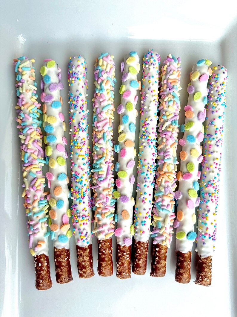 12-easter Chocolate Covered Pretzels/for Easter Gift/easter Basket ...
