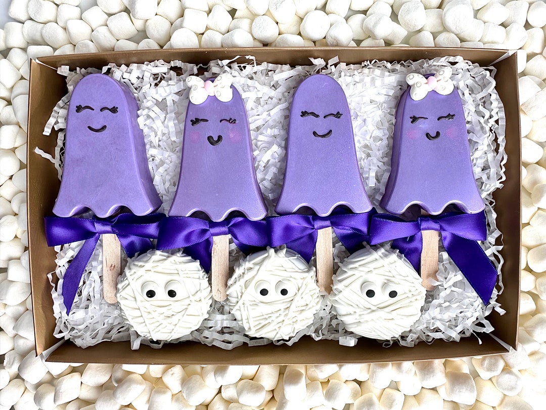 Ghost Cakesicles & Mummy Chocolate Covered Oreo Gift Box/party Favors ...