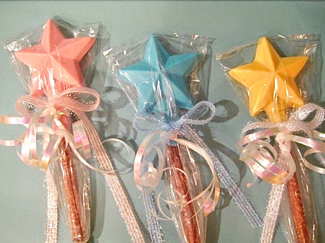 24-chocolate Covered Pretzel Rod Princess Star Wand Favors - Etsy