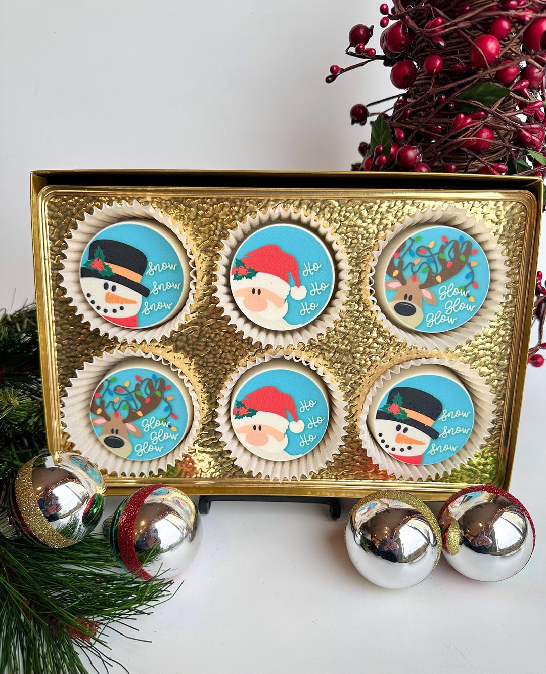 6 Santa and Friends Chocolate Covered Oreos Gift Set for Christmas Gift ...