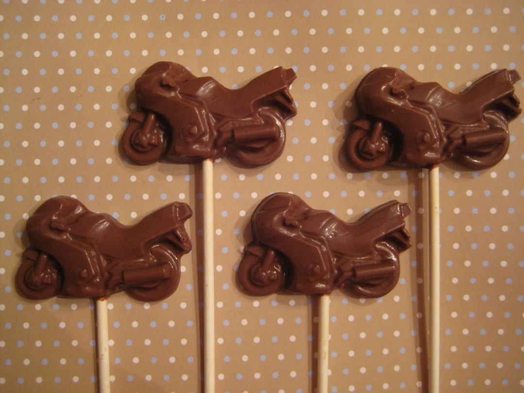 24-milk Chocolate Motorcycle Lollipop Favors - Etsy