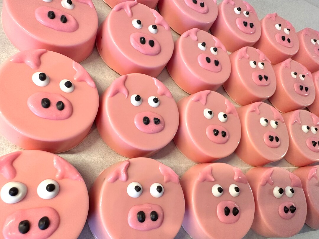 24-pink Pig Chocolate Covered Oreo Favors - Etsy