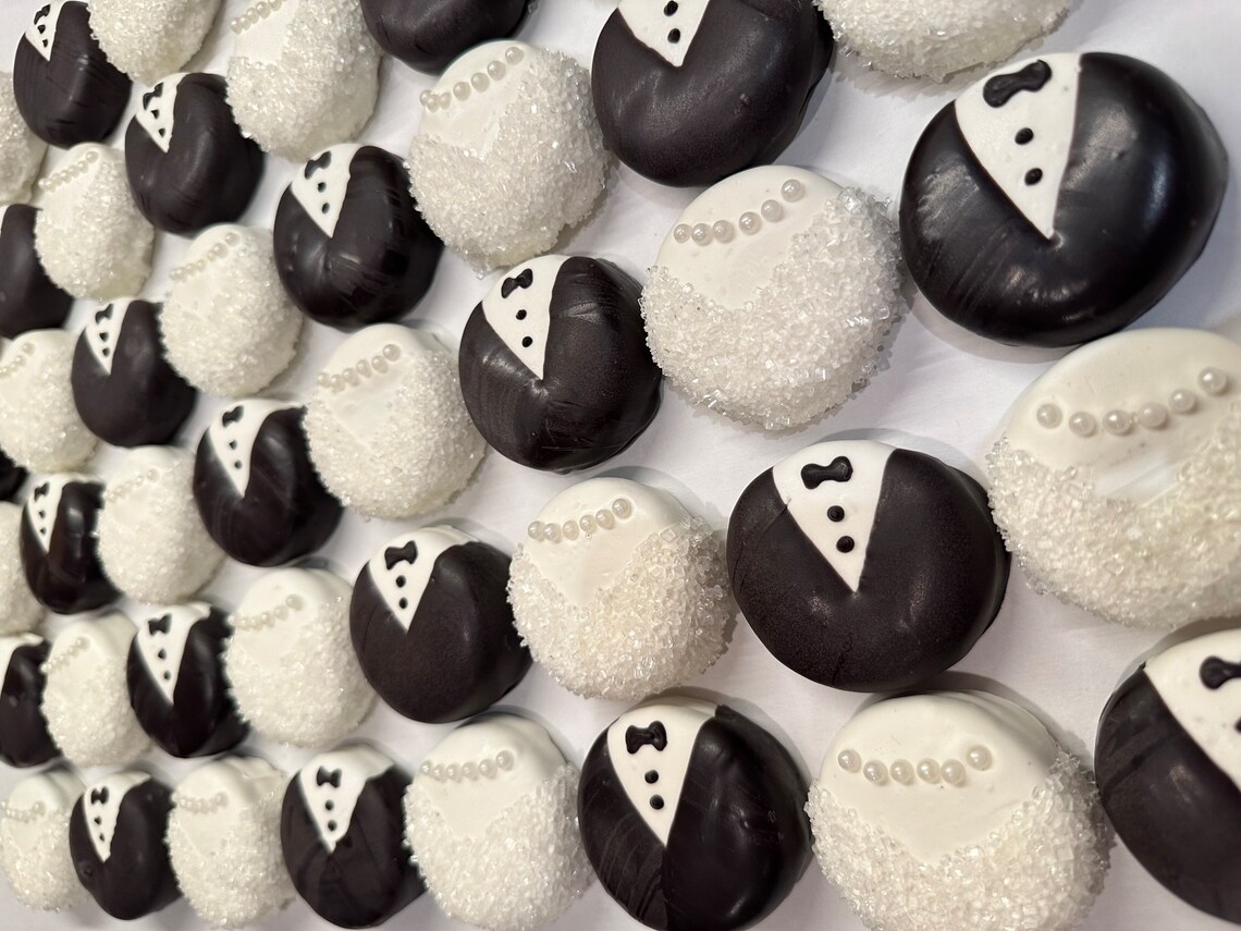 24-bride and Groom Chocolate Covered Oreos 12 Sets - Etsy