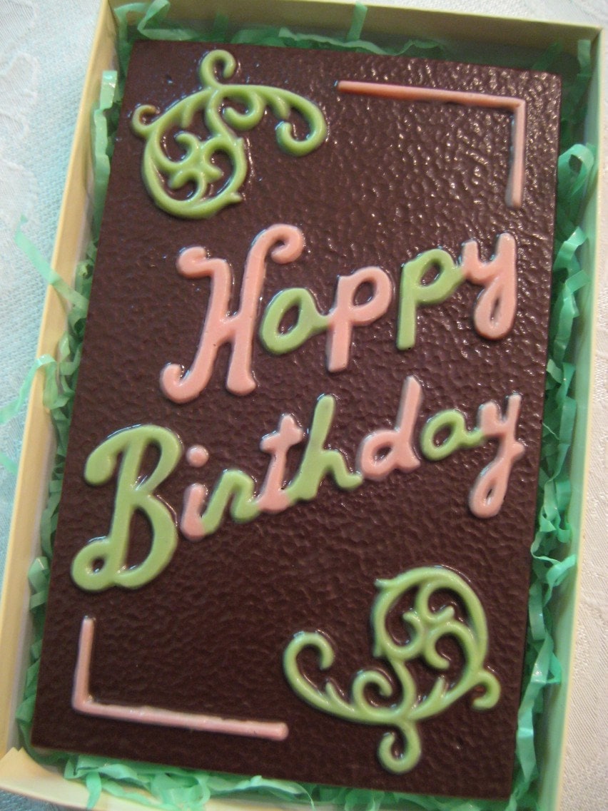 Chocolate Happy Birthday Card - Etsy