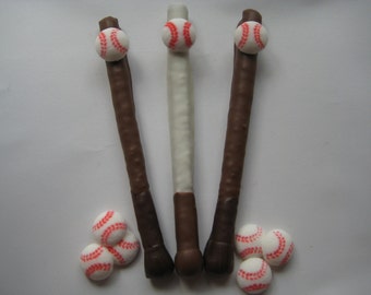 Chocolate Covered Baseball Bat Pretzel Rods, Baseball Lovers Chocolate ...