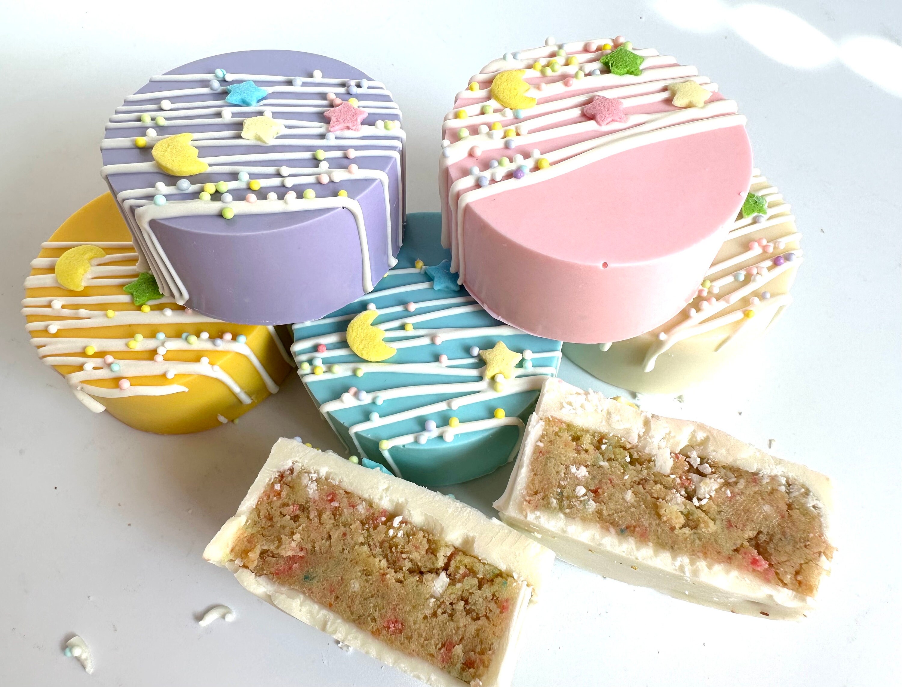 12-moon & Stars White Chocolate Cake Pucks for Birthday Party - Etsy