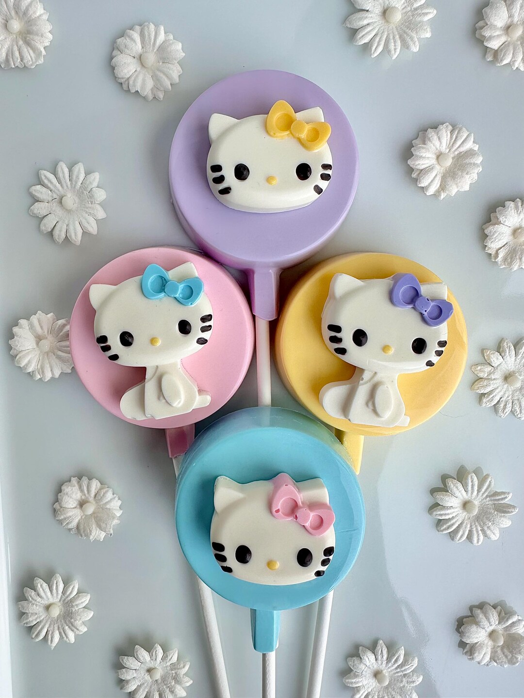 12-hello Kitty Oreo Pops/oreo Lollipops/for Birthday Party/party Favors ...