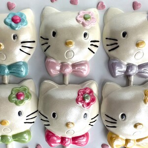 24-say Hello to My Sparkling Kitty Kat White Chocolate Lollipop Favors ...