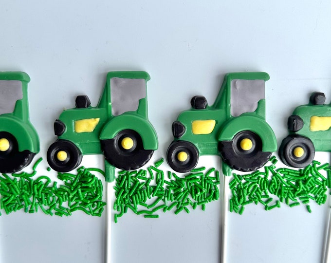10 TRACTOR LOLLIPOPS Farm Party, Tractor Party - Etsy