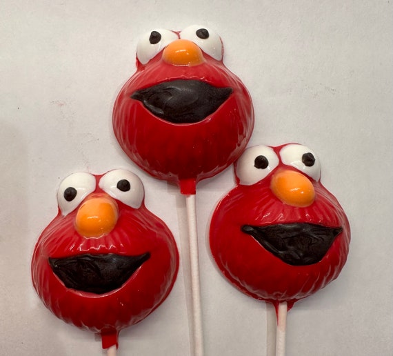 Elmo Chocolate Lollipops Chocolate Elmo Lollipop (Flat) • Dunmore