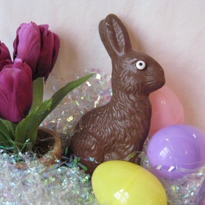 Solid Chocolate Easter Bunny - Etsy