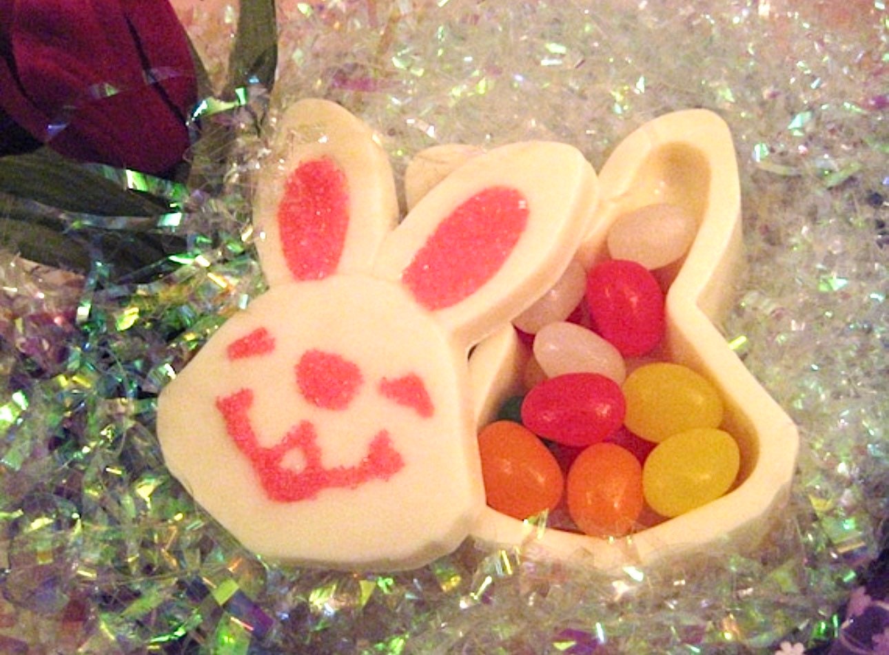 Solid White Chocolate Bunny Box - Etsy