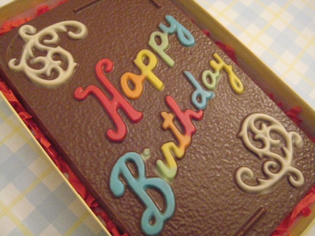 Chocolate Happy Birthday Card - Etsy