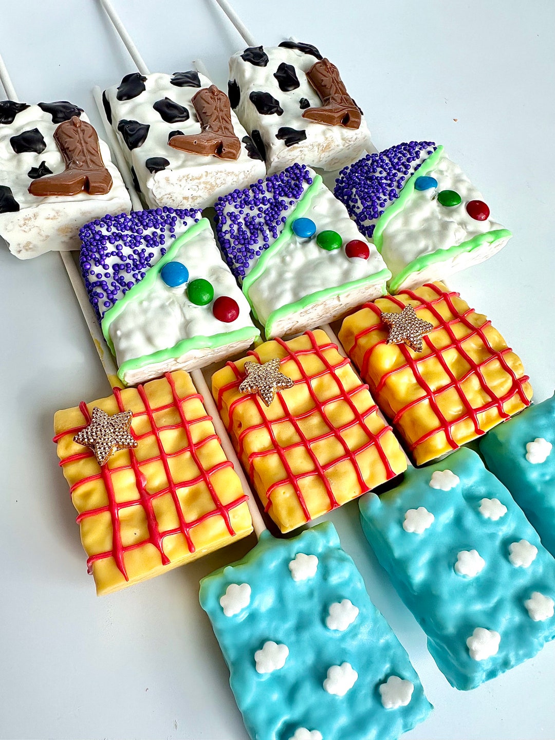 12-toy Story Theme Chocolate Covered Rice Krispie Treats for Birthday ...