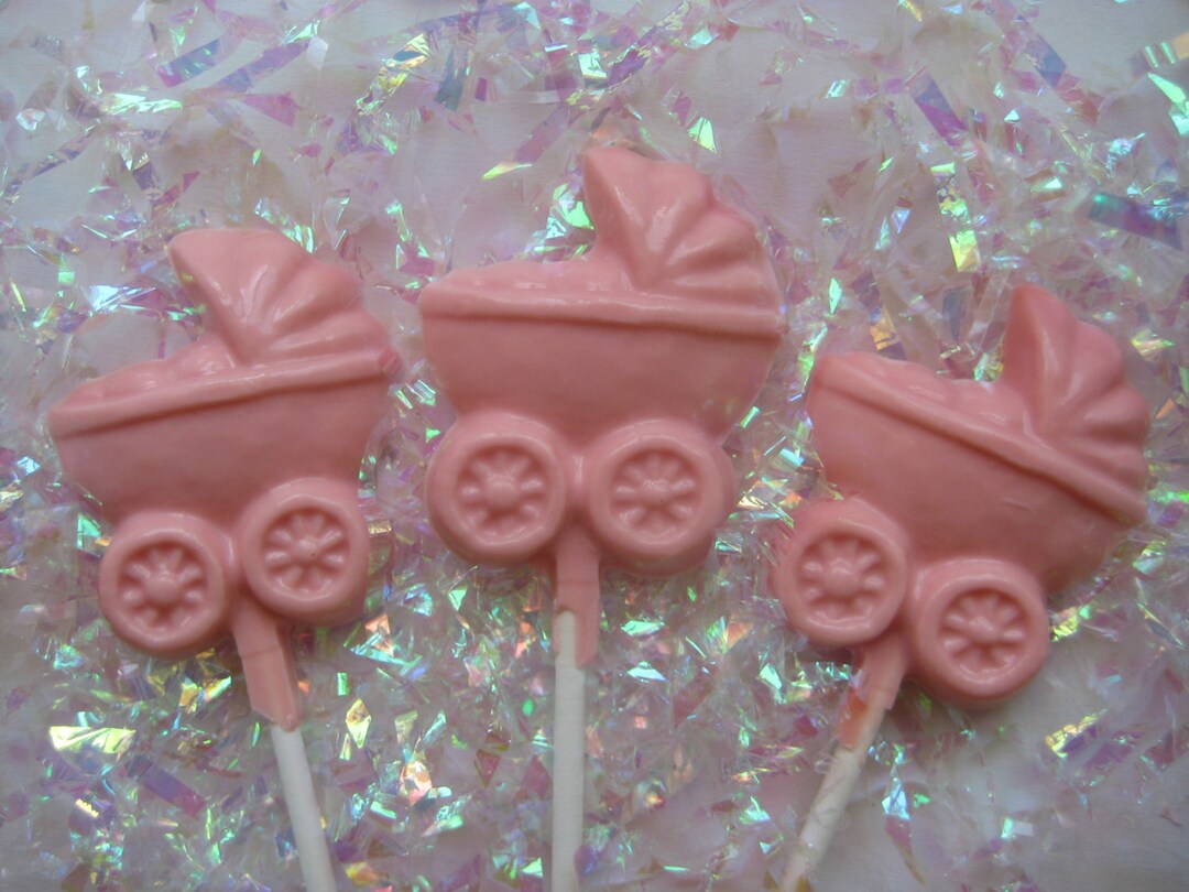 24-chocolate Baby Carriage Lollipops-baby Girl Shower Favors - Etsy