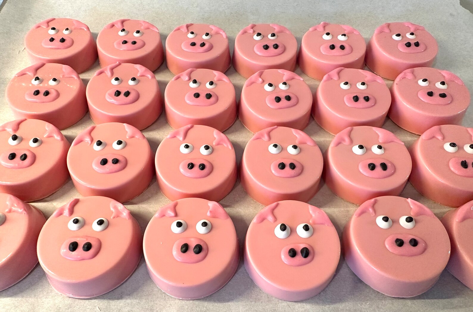 24-pink Pig Chocolate Covered Oreo Favors - Etsy