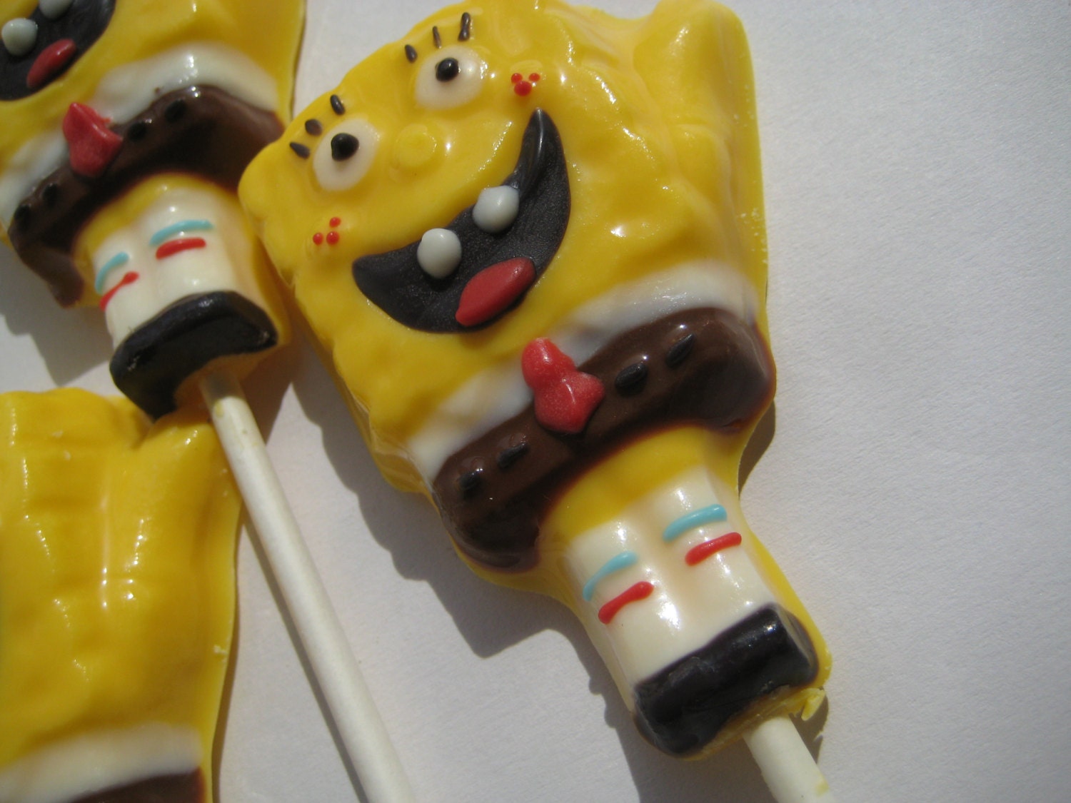 12-chocolate Spongebob Squarepants Lollipop Favors for Birthday Party ...