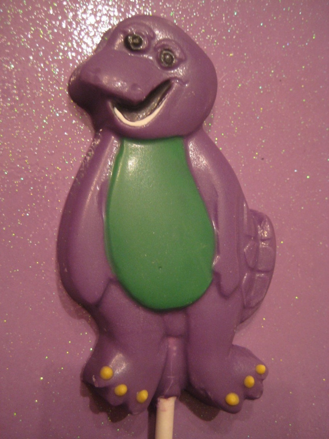 12 Chocolate Barney the Purple Dinosaur Lollipop Favors for - Etsy