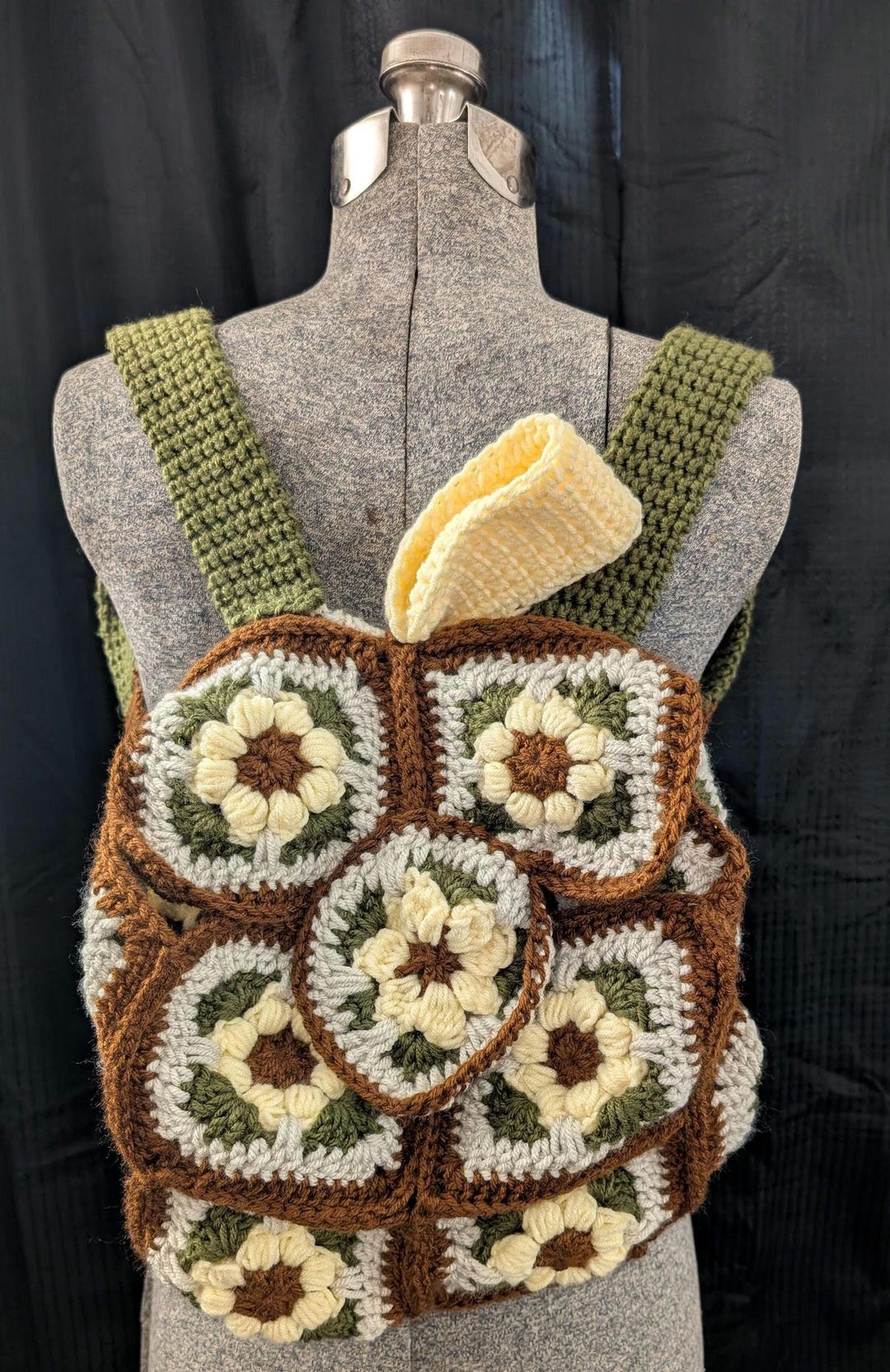 Crochet Granny Square Backpack - Etsy