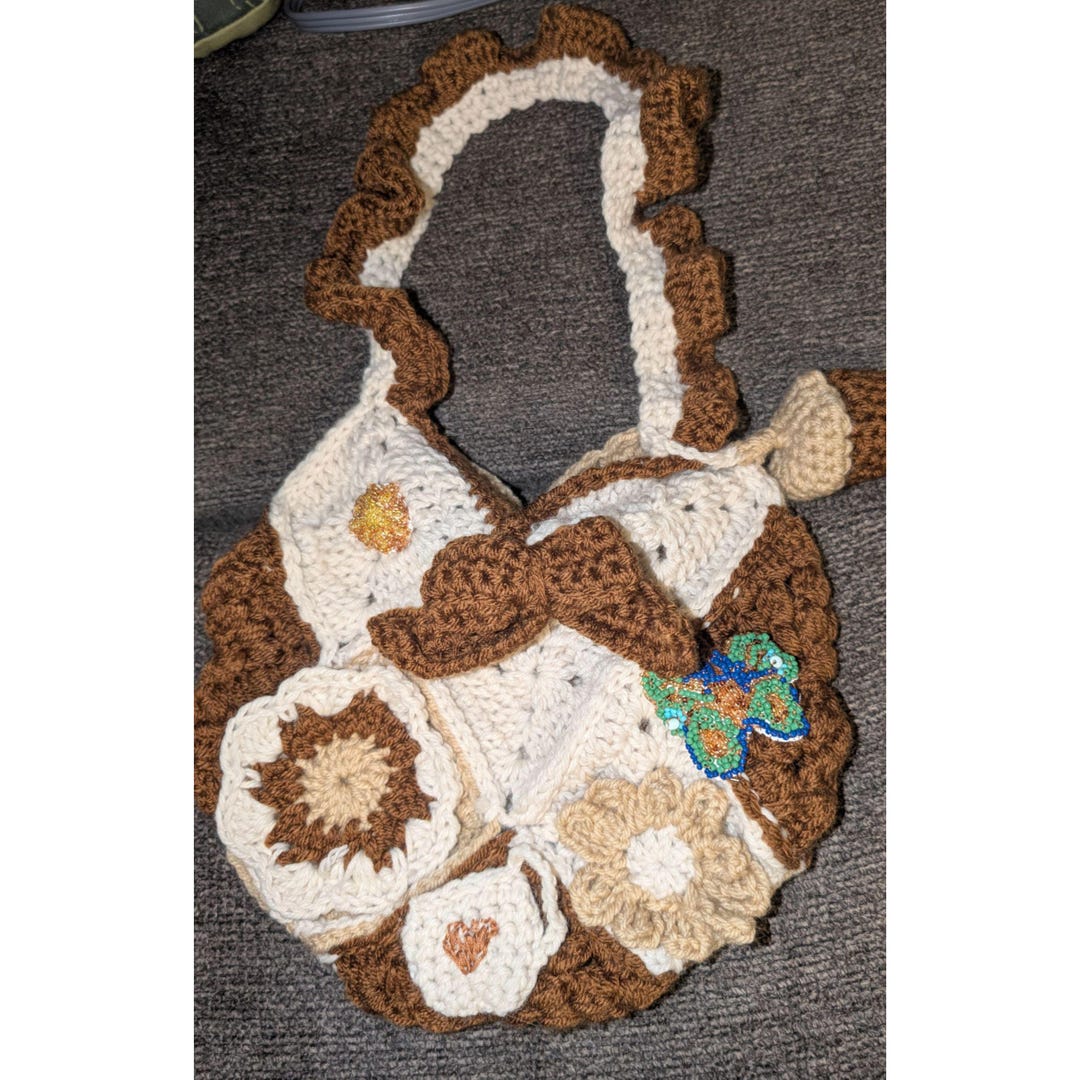 Cottage Core Granny Square Purse - Etsy