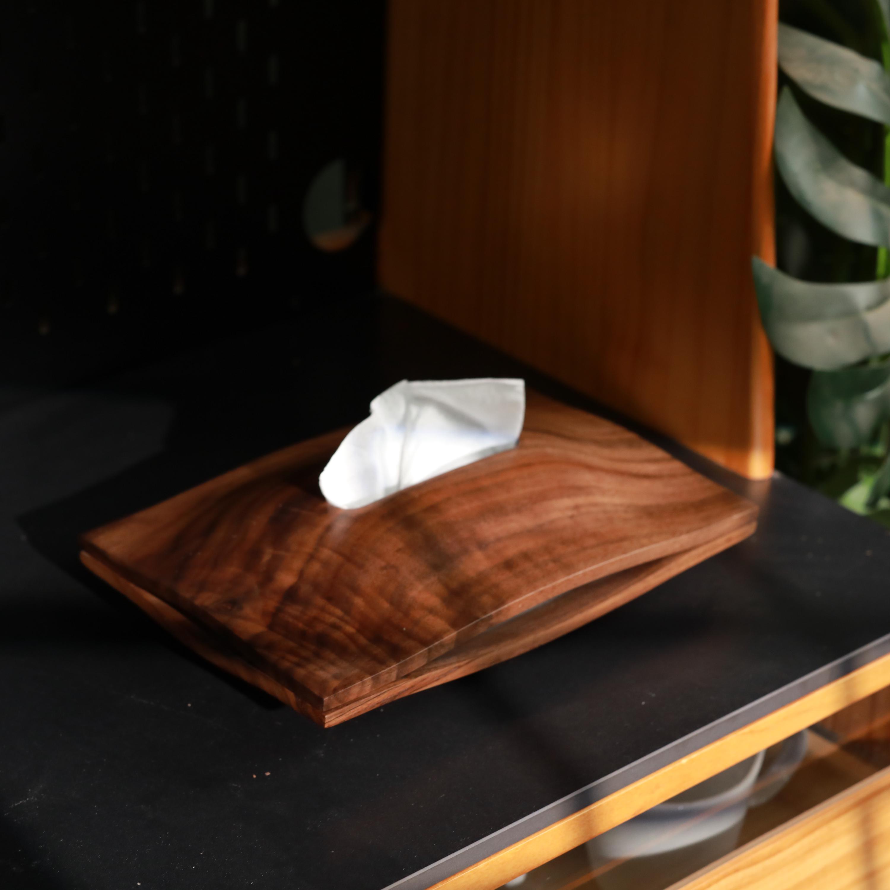 Handmade Black Walnut Tissue Box Cover: Elegant Home Decor - Etsy