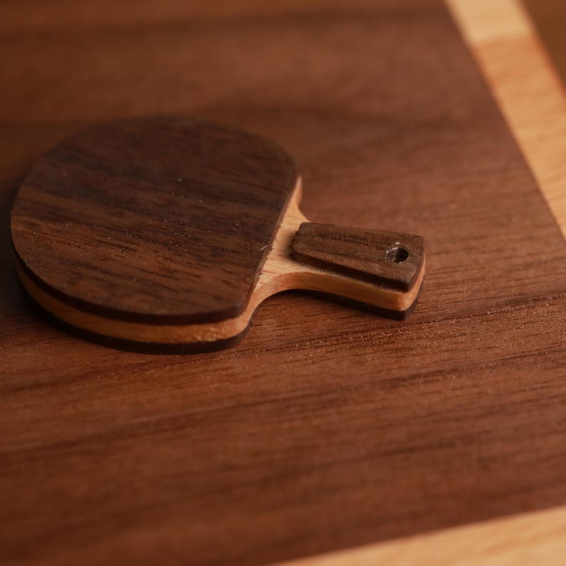 Mini Ping Pong Table Desk Sculpture: Cherry/walnut Wood Table Tennis ...