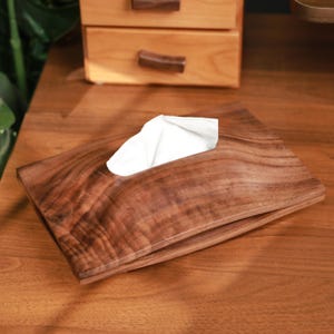 Handmade Black Walnut Tissue Box Cover: Elegant Home Decor - Etsy