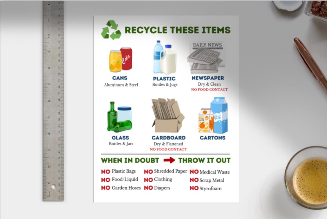 Recycle Sign Printable Recycling Sign Printable Recycle Sign Digital ...