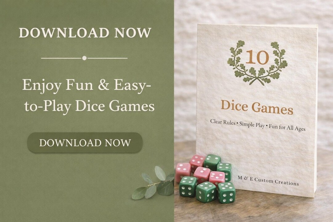 Dice Game Booklet – 10 Family Games, All Ages (instant Download PDF) - Etsy