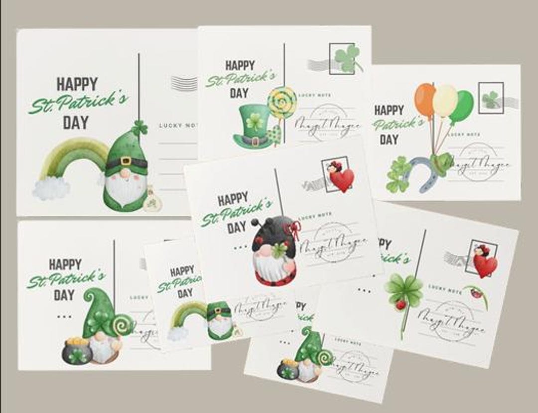 St. Patrick's Day Cards Cute Printable Cards Friends & Coworkers ...