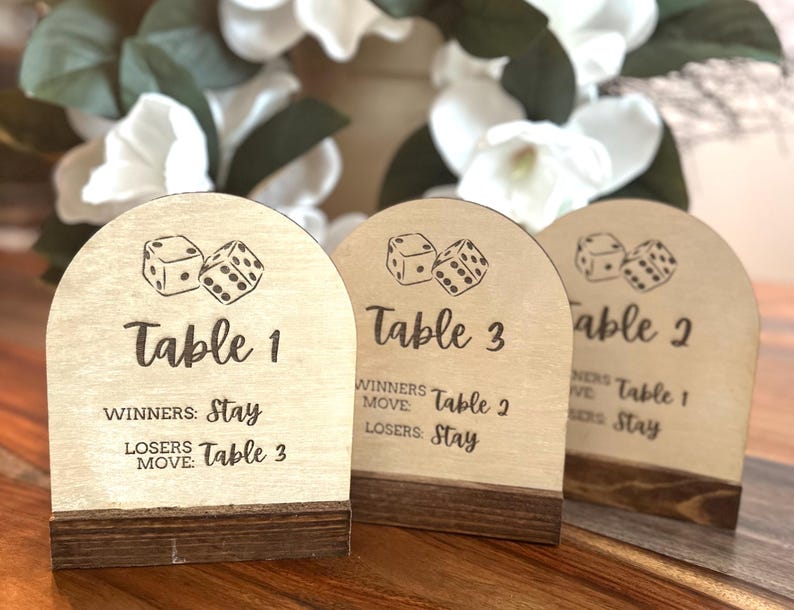 Bunco Table Numbers | Two-sided Cards, Score Sheets, Rules, Tally ...