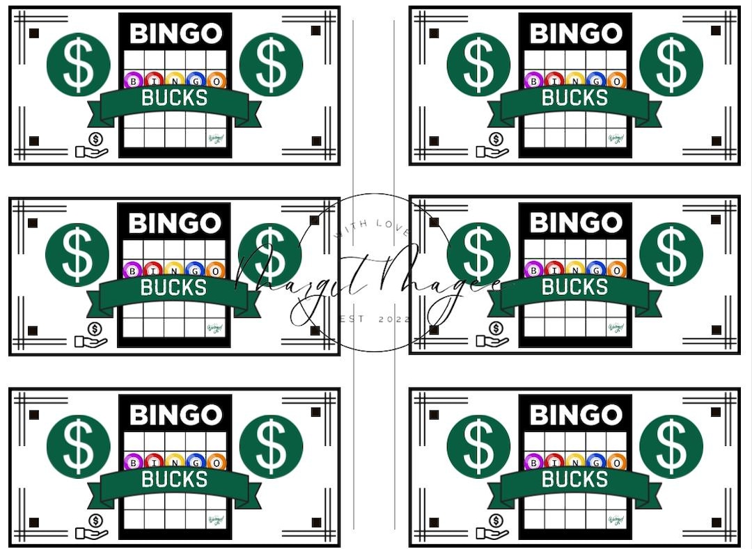 Bingo Bucks Bingo Bucks for Bingo Store Bingo Winner Bingo Bucks for ...