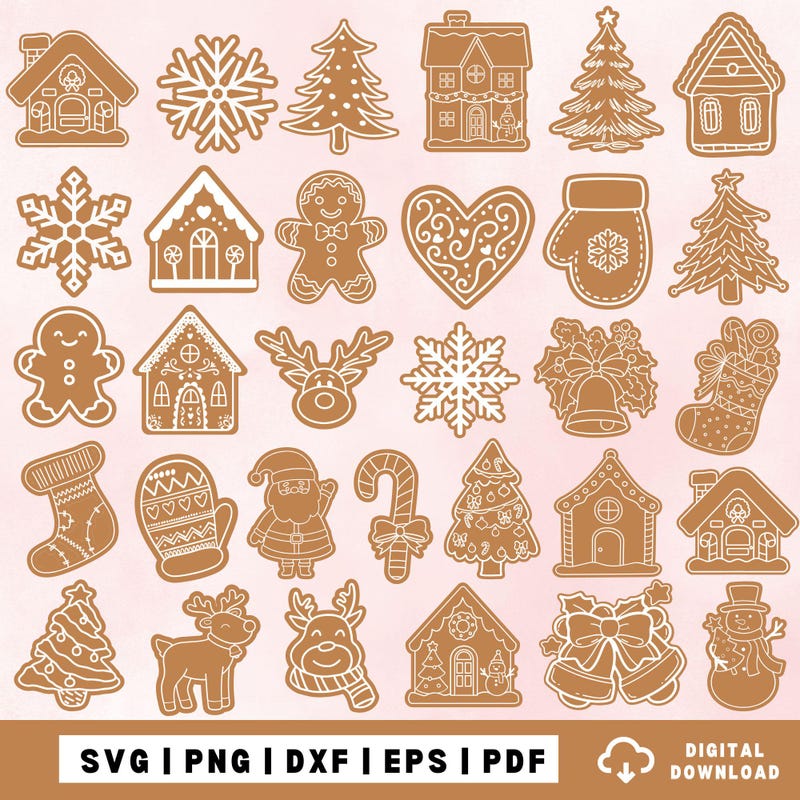 Gingerbread Svg - Etsy