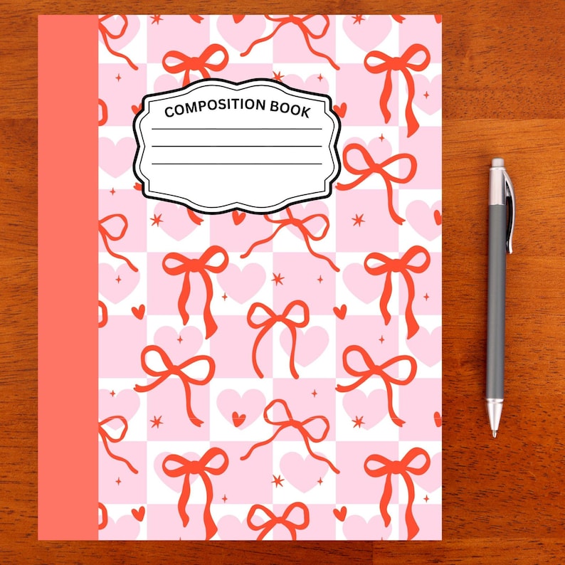 Composition Notebook Covers, Composition Book Cover Template, Canva ...