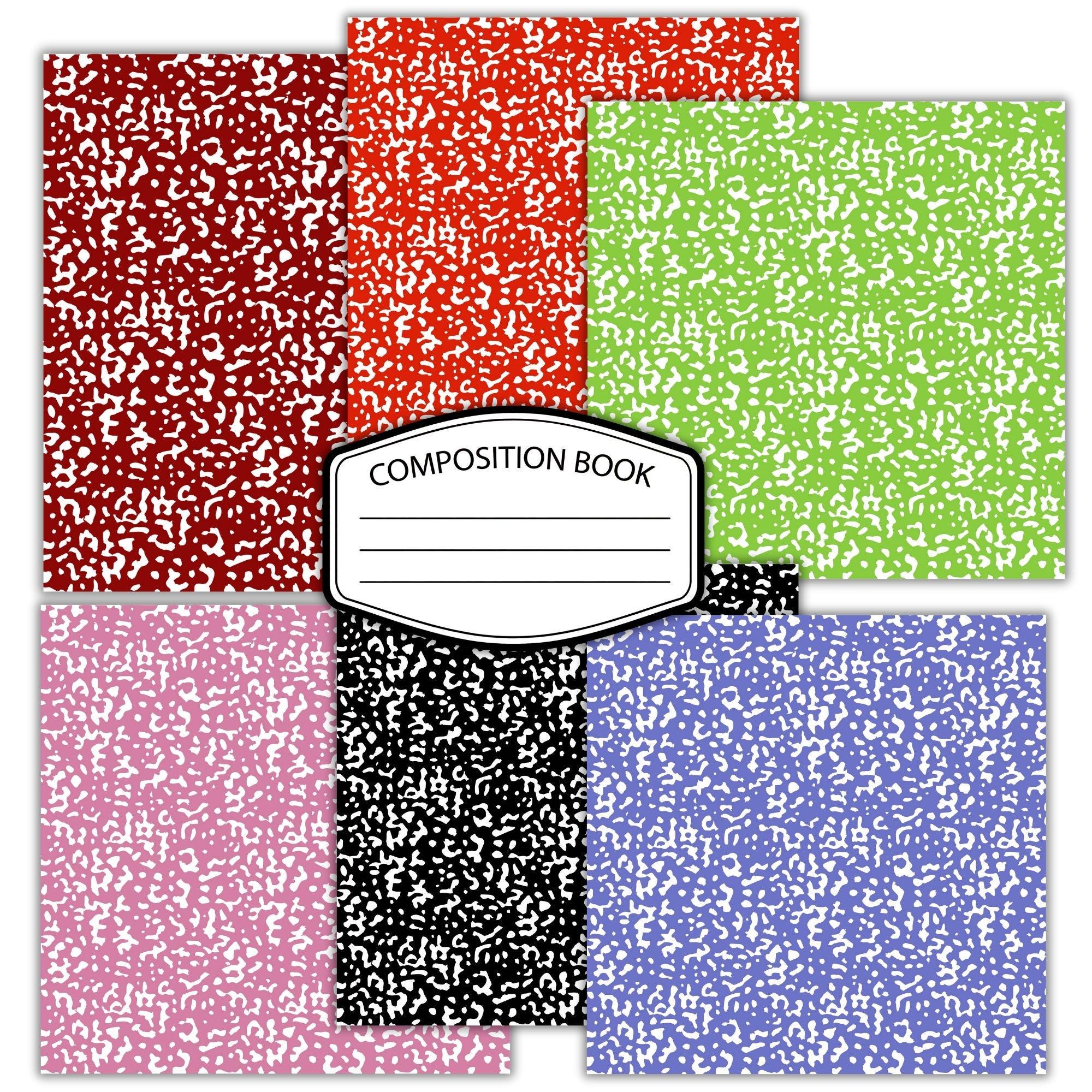 Composition Book Patterns, Composition Book Label Bundle, Composition ...