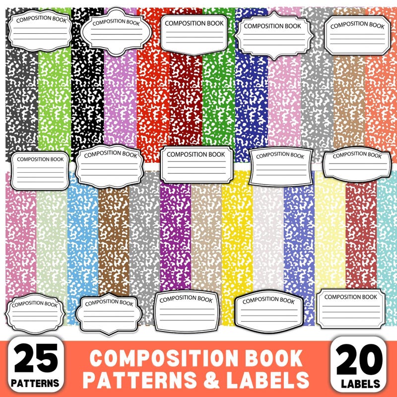 Composition Notebook Clipart - Etsy
