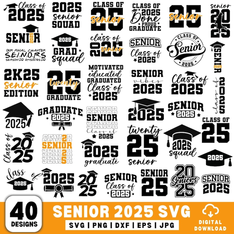 Class of 2025 Clipart - Etsy