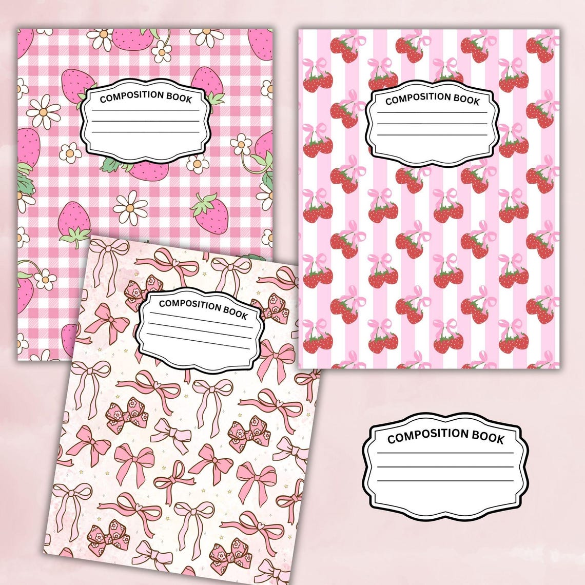 Composition Notebook Covers, Composition Book Cover Template, Canva ...