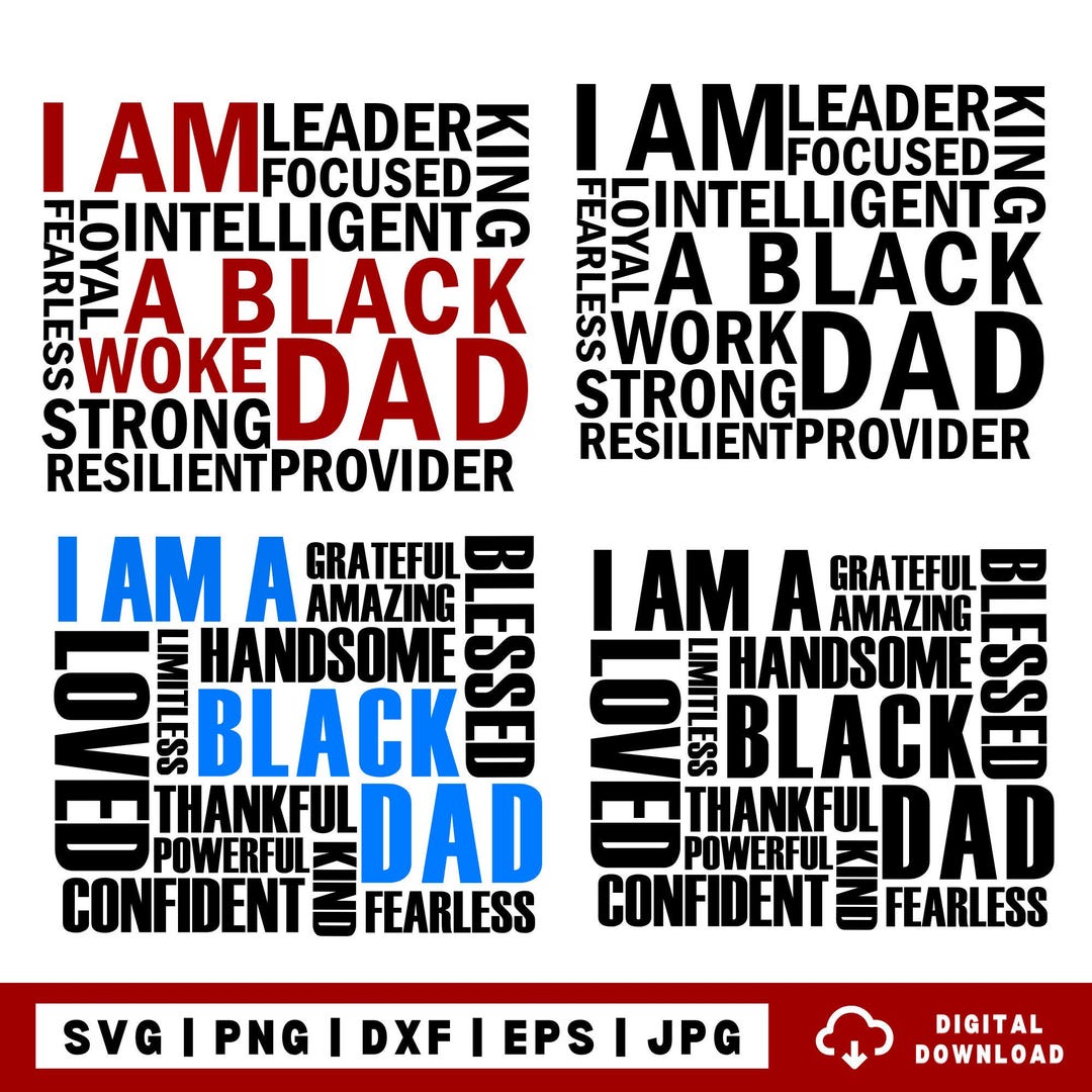 I Am A Black Dad Svg Png, Black Dad Svg, Fathers Day Png, Black Father ...